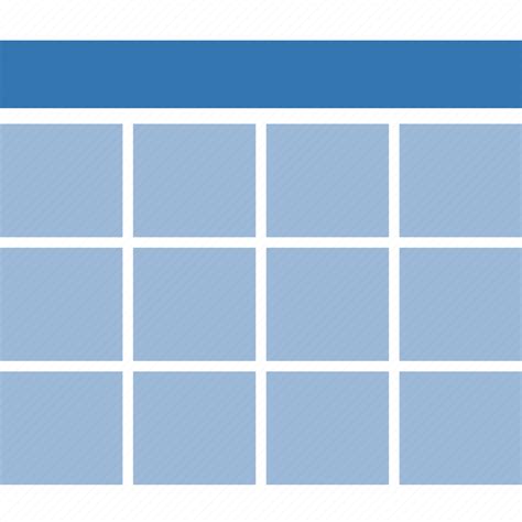 Table Grid Cells Excel Datasource Data Database Icon Download