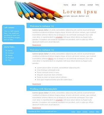 Simple Personal CSS Templates Free Website Templates DreamTemplate