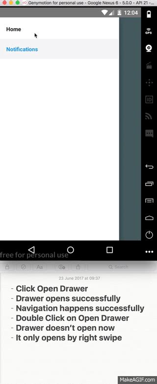 Drawer Doesnt Open After Fast Double Click Primarily Because The Drawer And Its State Are Out