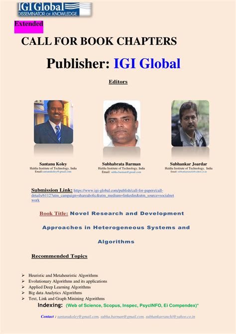 Pdf Call For Book Chapter 2022 From Igi Global
