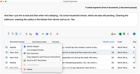remove code assignments maxqda