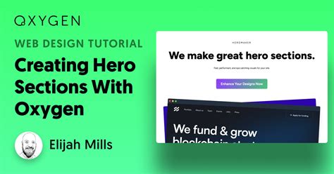 Tutorial Oxygen Basics Creating Hero Sections With Oxygen — Oxygen