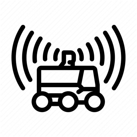 Lidar Sensors Autonomous Delivery Robot Technology Transport Icon