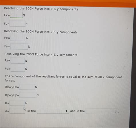 solved determine a the x and y components of each of the