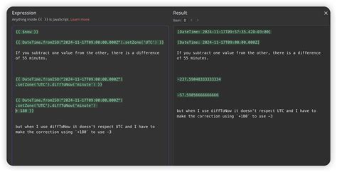 [bug] difftonow questions n8n community