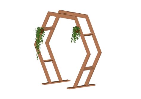 Hexagonal Arch Building Plans Diy Wedding Arbor Hexagon Wedding Arbor