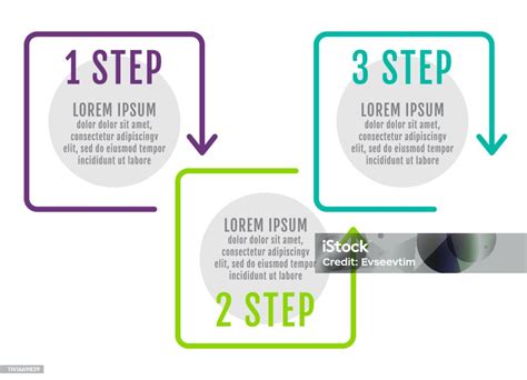현대적이 고 간단한 평면 벡터 일러스트입니다 세 개의 점 요소 정사각형 백분율이 있는 인포 그래픽 템플릿입니다 비즈니스 프리 젠 테이 션 웹 디자인 인터페이스 3 단계