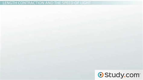 Space Contraction Shortening Distance For Fast Moving Objects Lesson