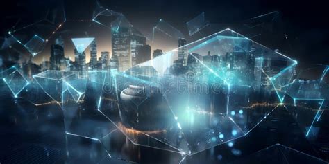 Cybersecurity And Information Or Network Protection Concept Generative Ai Stock Illustration