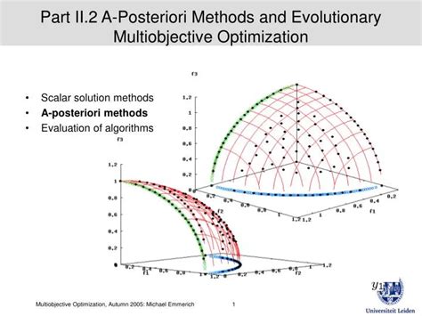 Ppt Part Ii2 A Posteriori Methods And Evolutionary Multiobjective Optimization Powerpoint