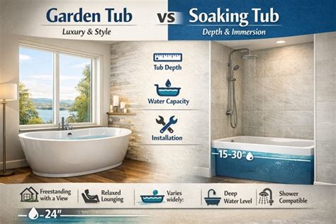 What Is The Difference Between A Garden Tub Vs Soaking Tub