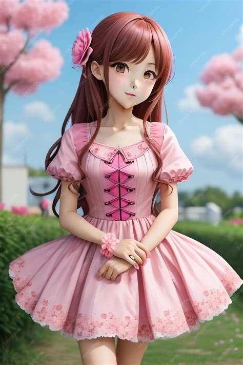 Premium Ai Image Anime Girl In A Pink Bikini Looking At You