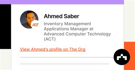 ahmed saber inventory management applications manager at advanced