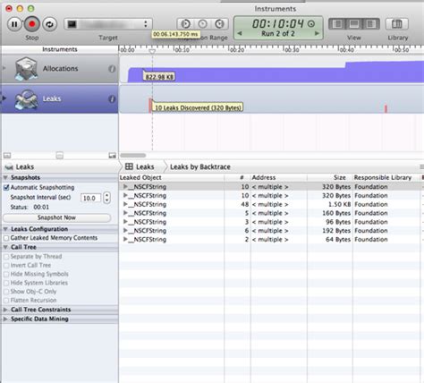 Detect Memory Leaks Instruments Xcode