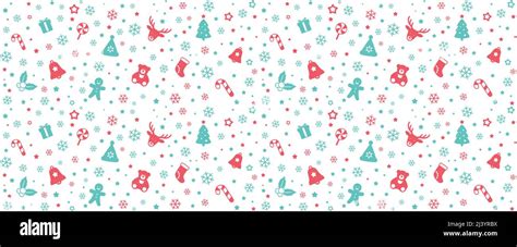 Christmas Icon Seamless Pattern Vector Illustration Stock Vector Image