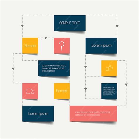 Premium Vector Flow Chart Scheme Infographics Elements Vector Design