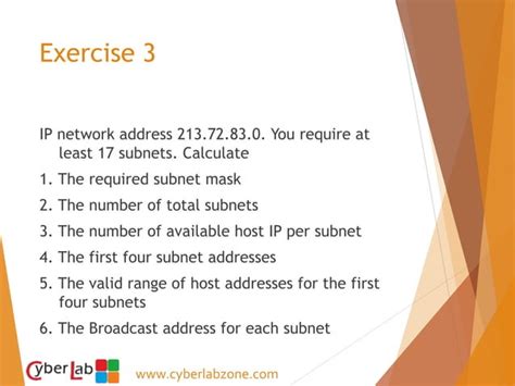 CyberLab TCP IP And IP Addressing Subnetting PPT