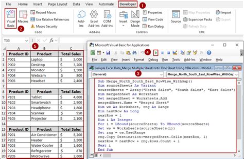 How To Merge Multiple Excel Sheets Into One Sheet With Vba Excel Insider