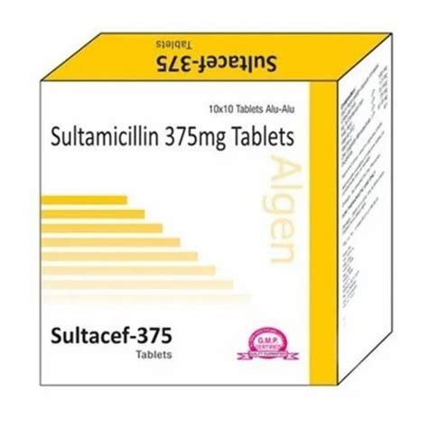 Algen Sultamicillin 375mg Tablets Prescription At Rs 4600box In Rae