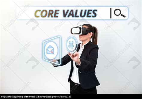 Text Showing Inspiration Core Values Conceptual Photo Stockfoto 31993737 Bildagentur