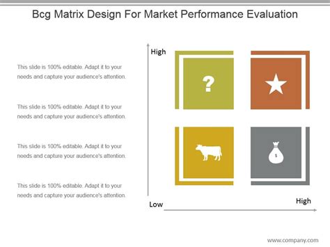 Bcg Matrix Design For Market Performance Evaluation Ppt Slide Bcg Matrix Design For Market Performance Evaluation Ppt Slide