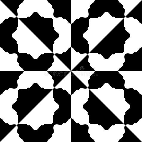 Seamless Curved Shape Pattern Stock Vector Illustration Of Black Mosaic 94468544