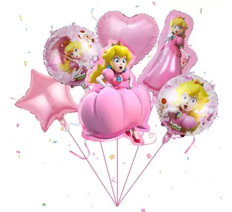 Suministros De Fiesta De Cumpleaños De Princesa Peach Globo Cuotas sin interés