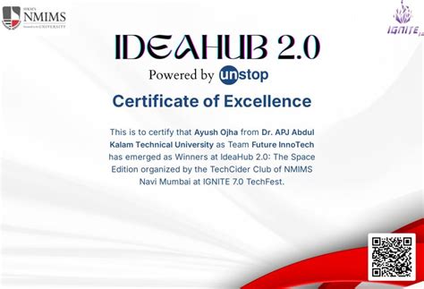 Ayush Ojha On Linkedin Innovationunleashed Hackathonwinners Teamfutureinnotech Spacetech