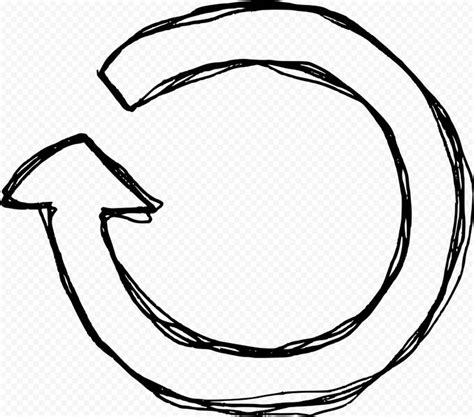 Drawing Sketch Outline Circular Arrow Refresh