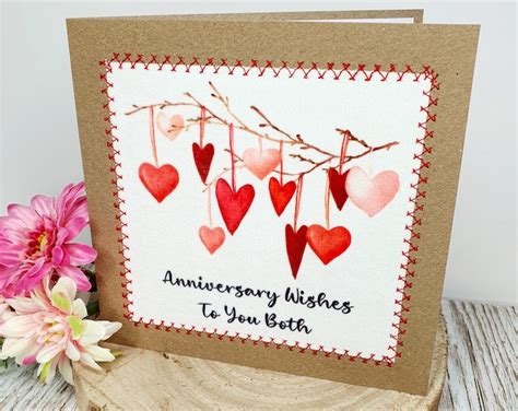 Anniversary Wishes To You Both Happy Anniversary To A Special Couple Greeting Card Hearts