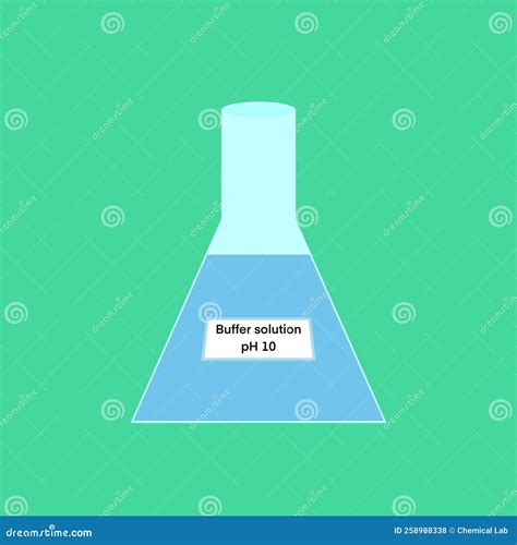 Illustration Buffer Solution In Glass Chemical In The Laboratory And Industry Stock