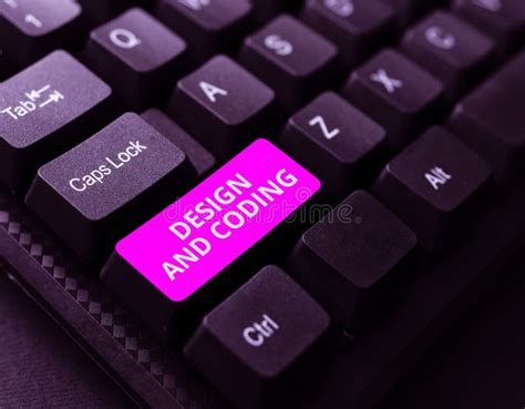 Text Sign Showing Design And Coding Internet Concept Html And Programming Cross Platform