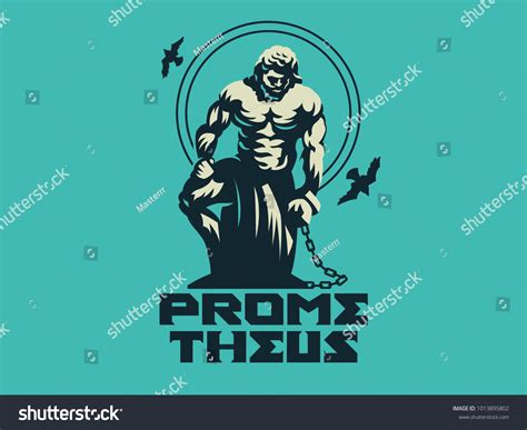Prometheus Chained Chain Vector Illustration 스톡 벡터로열티 프리 1013895802