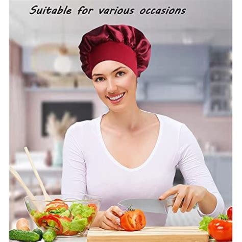 Badu Bg Дамска сатенена шапка Коса Нощен сън Шапка Шапка Бонета Бонета за спане с петна