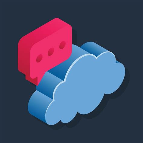 Cloud Message Isometric 3d Illustration 17198635 Vector Art At Vecteezy
