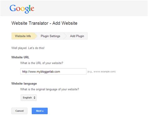 How to Add a Google Translate Button in Blogger ~ My Blogger Lab
