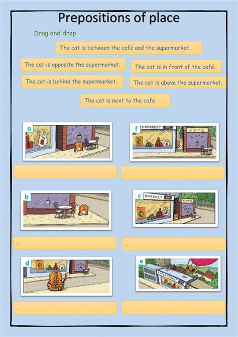 Prepositions Of Place Online Exercise For Grade 4 Live Worksheets
