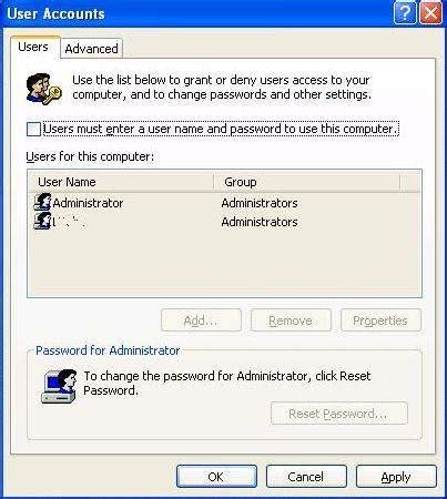 Enable Automatically Logon Login Into Windows XP Tech Journey