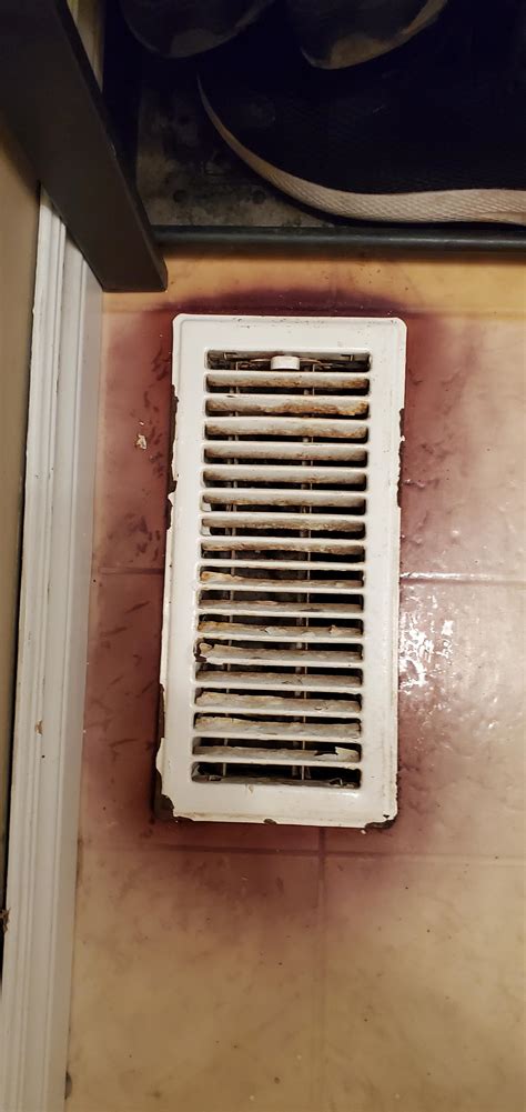 Rust Stained Linoleum Any Ideas On How To Remove The Stain R Fixit