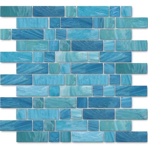 Linear Glass Tile Mosaic Tile For Pools Backsplashes And More Aquablu Mosaics