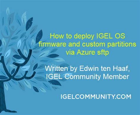 How To Deploy Igel Os Firmware And Custom Partitions Via Azure Sftp
