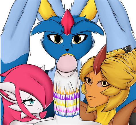 Rule 34 Absurd Res Anthro Azelf Azure Psyke Blue Lipstick Dusk