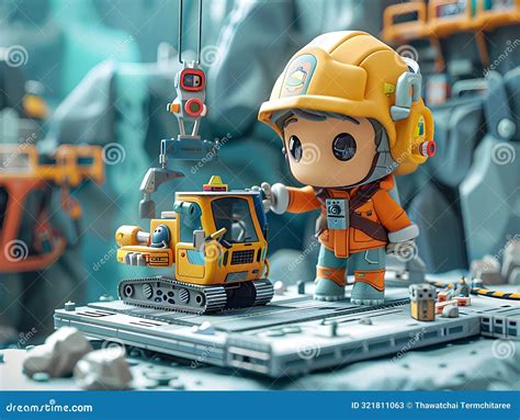 Chibi Style Manga Girl Blissful In A Rainy Scene Holding A Heartshaped Umbrella Mascot Stock