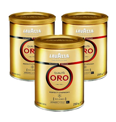 이탈리아 라바짜 퀄리타 오로 그라운드 분쇄커피 필터커피 부드러운 에스프레소 캔 250g 3개 세트 티몬