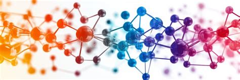 Molecular Lines And Bonds Colorful Abstract Representation Of Molecular