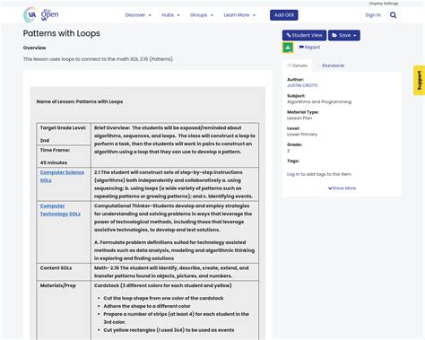 Patterns With Loops GoOpenVA