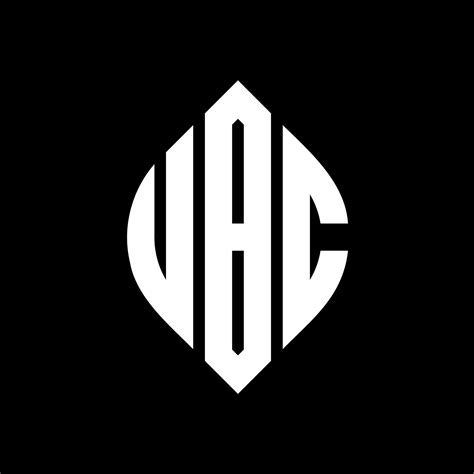 UBC Circle Letter Logo Design With Circle And Ellipse Shape UBC Ellipse Letters With