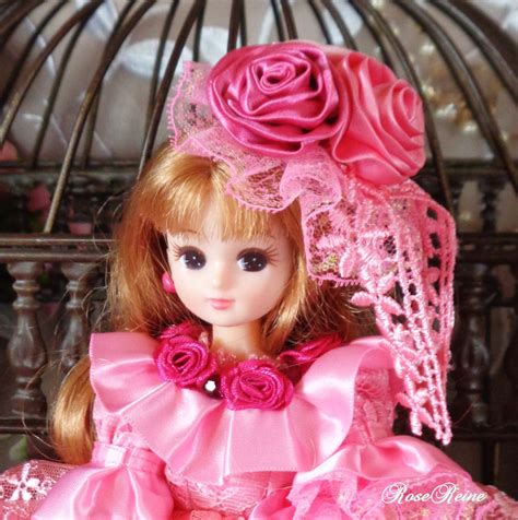 ロリータロマンス リカちゃんブライス専用ピンクルージュのロマンティックドールドレス豪華 点セット