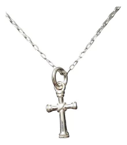 Cadena Collar Cruz Inflada Tope Hombre Plata 925 Caja Rega Cuotas Sin Interés