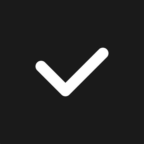 Check Mark Dark Mode Glyph Ui Icon Accept Action Task Management